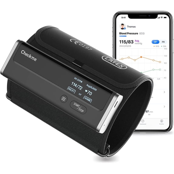 Checkme BP2 Portable & Rechargeable Blood Pressure Monitors, EKG Heart ...