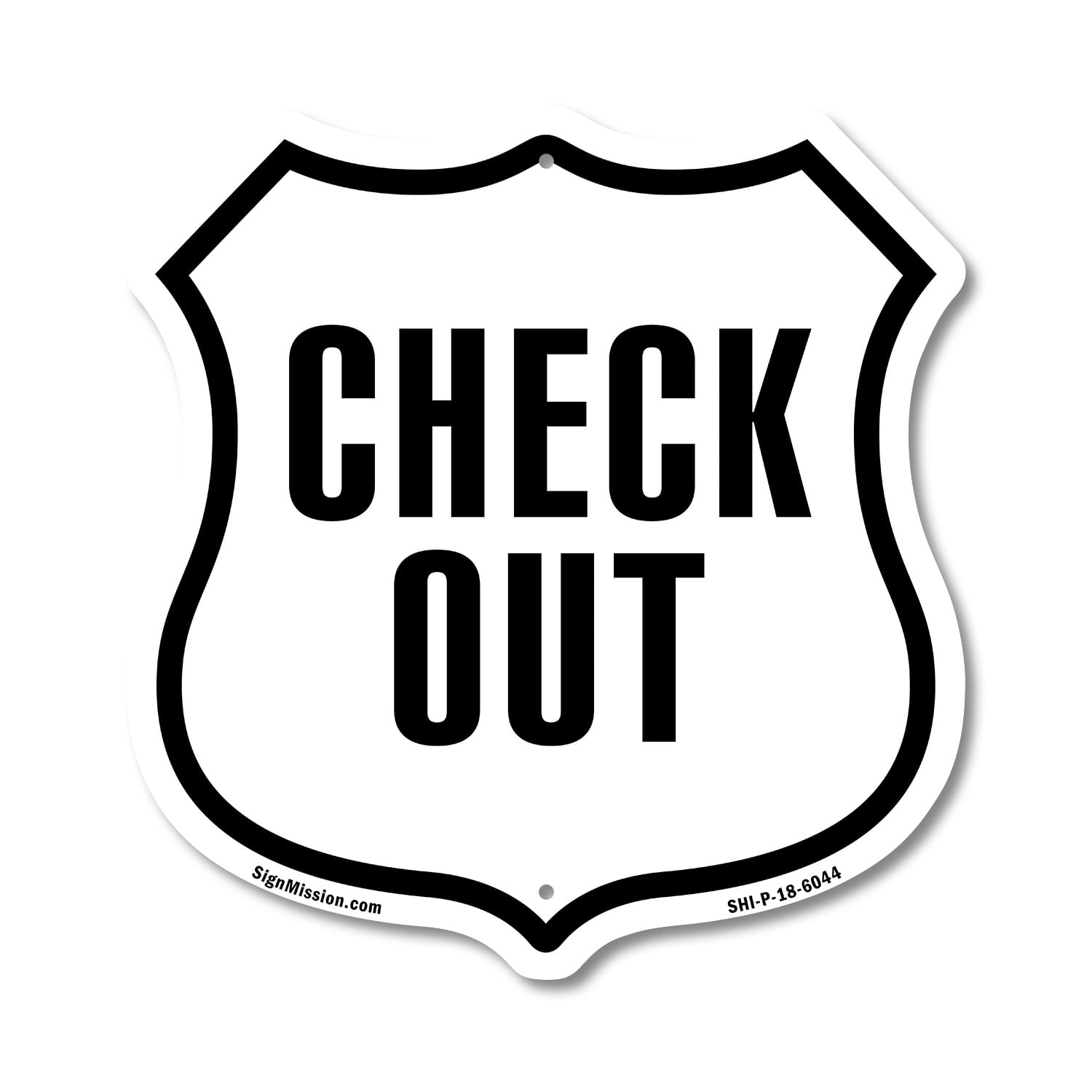 Checkout 12 inch X 12 inch Shield-Shaped Rust-Free Aluminum Metal Sign ...