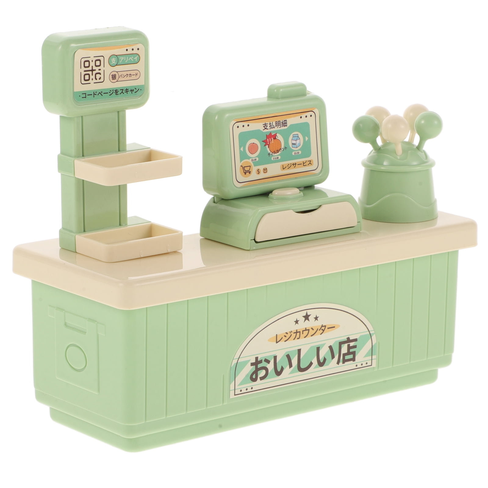 Checkout Toys Dollhouse Girls Cash Register Playset Supermarket Playset ...