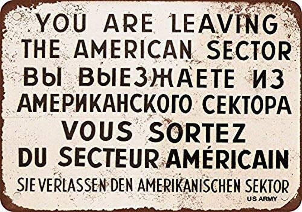 Checkpoint Charlie Berlin Wall Vintage Look Reproduction Metal Tin Sign ...