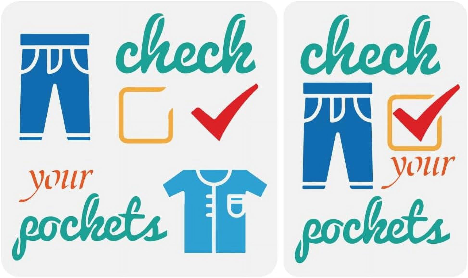 Checks Your Pockets Stencil for Painting 11.8x11.8 inch Reusable ...
