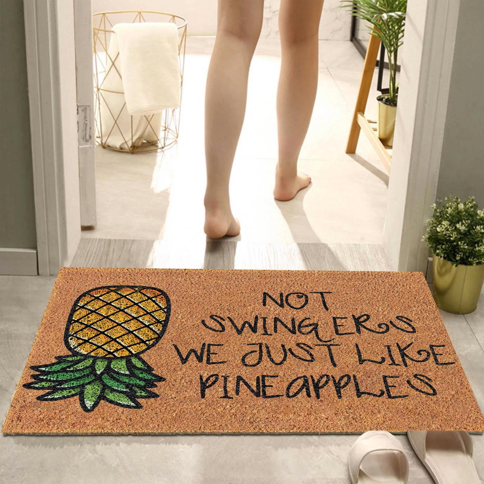 olkpmnmk Clearance Sale!Door Mat,Fun Pineapple Letter Printed Door Mat ...