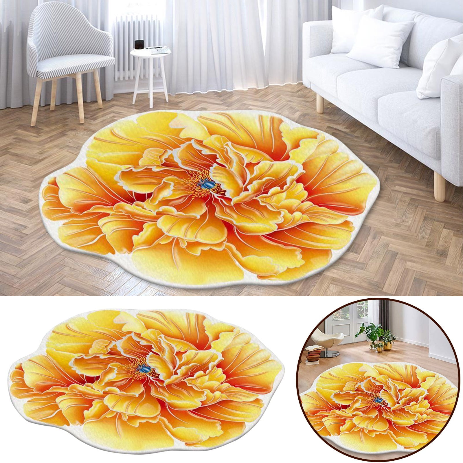 olkpmnmk Clearance Sale!Door Mat,Heat Transfer 3D Shaped Flower Floor ...