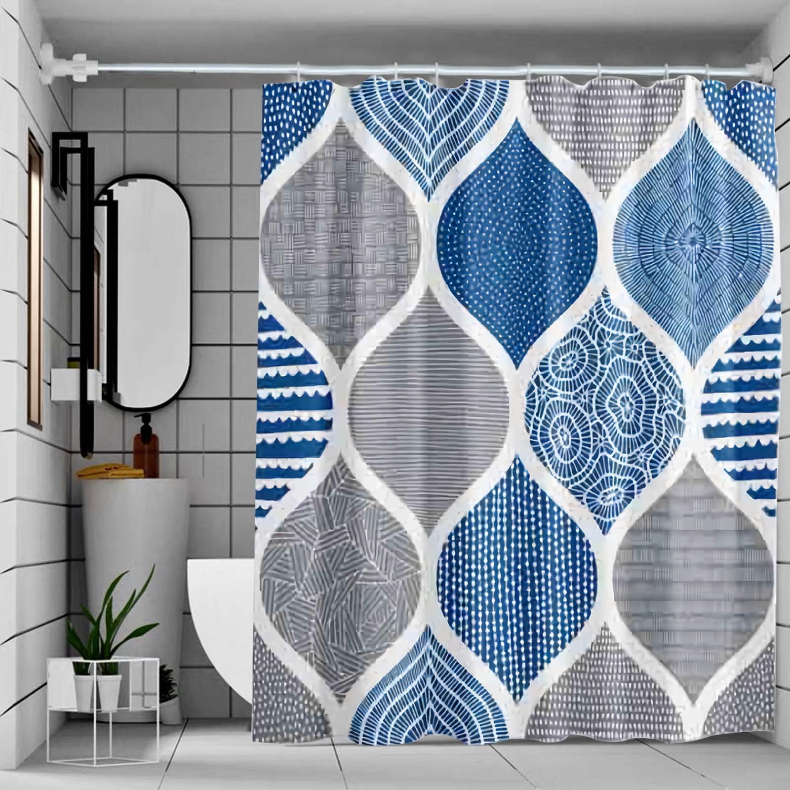 Checory Clearance Sale!Shower Curtain,RetroBohemian Geometric Fabric ...