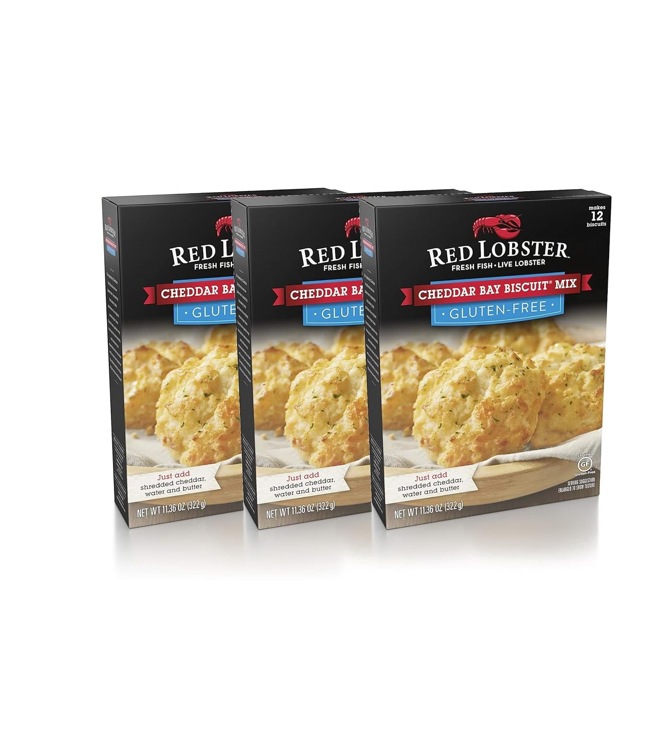 Cheddar Bay Biscuit Mix Red Lobster: Gluten-, 11.36 oz Box x 3 packs ...