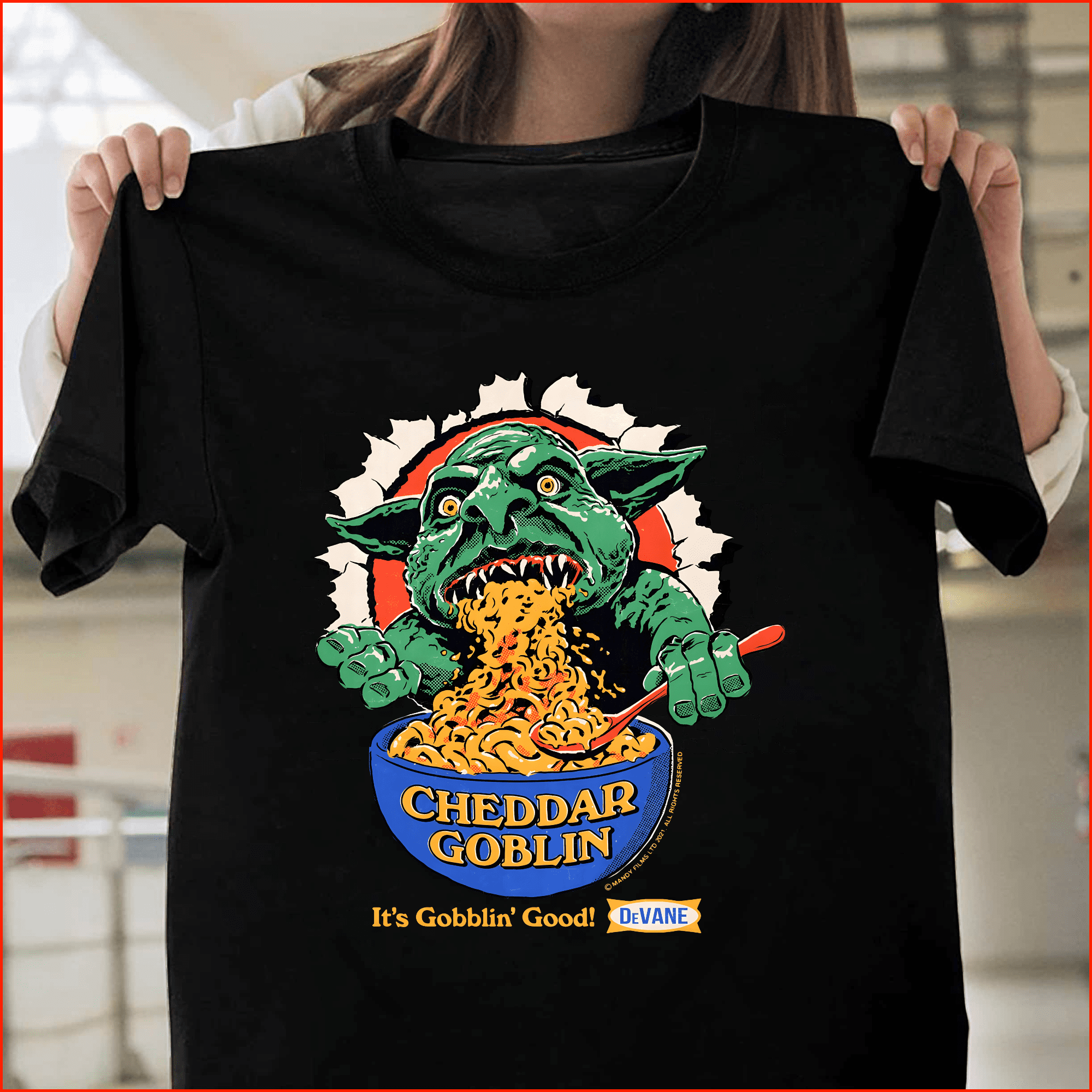 Cheddar Goblin With Cult Horror Meme And Cheese Energy, H329 V80684 ...