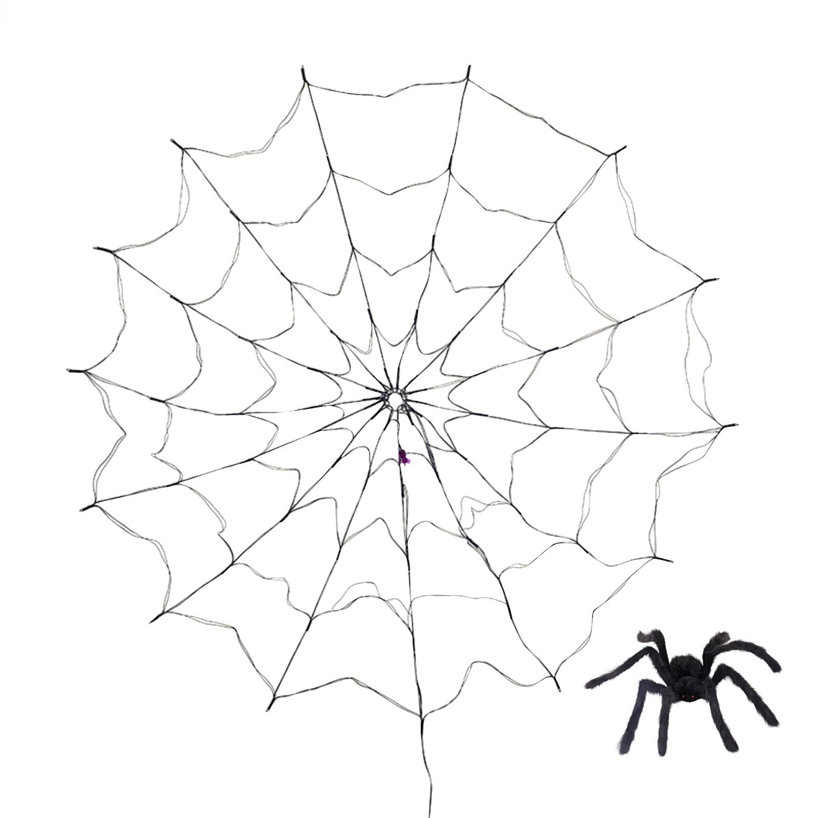 CheeFly Halloween LED Lights Spider Web with Remote Controlled Spider ...