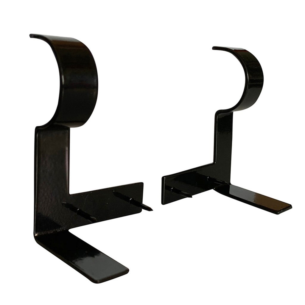 CheeFly Single Hang Curtain Rod + Center Support Bracket Frame Curtain ...