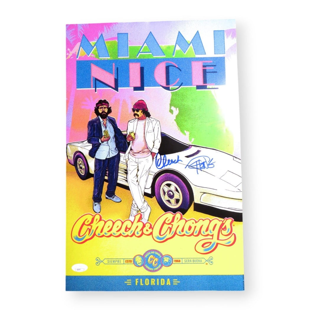 Cheech Marin and Tommy Chong Dual Autographed 11X17 Photo Miami Nice ...