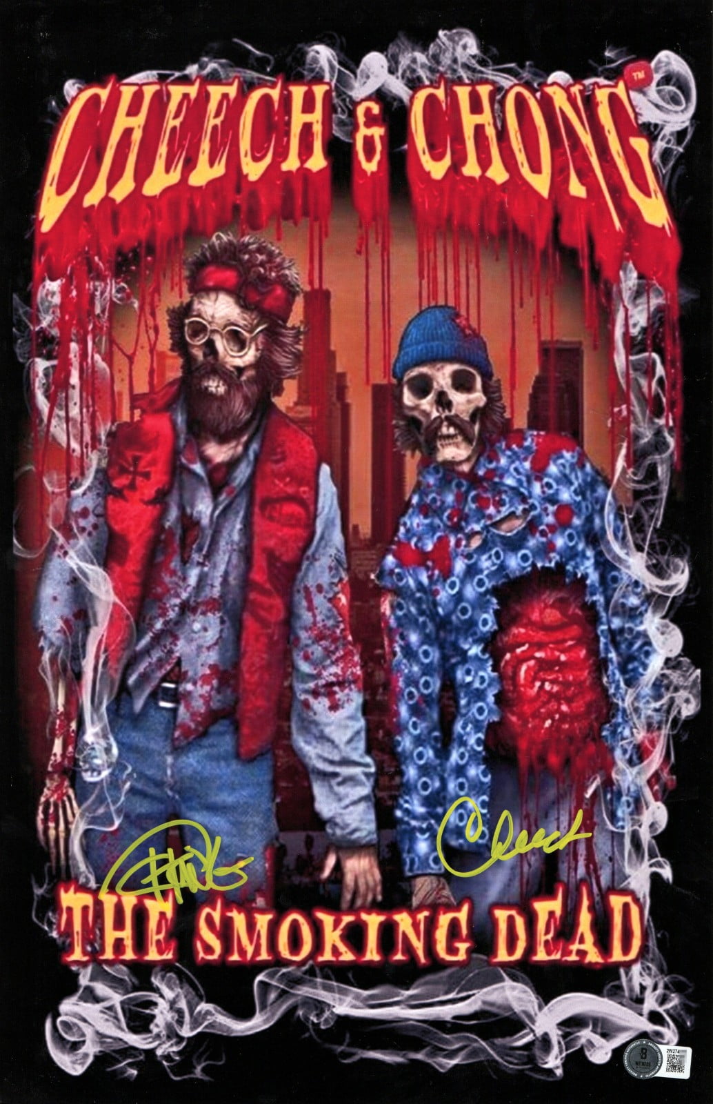 Cheech Marin and Tommy Chong Signed Autographed 11X17 Photo The Smoking ...