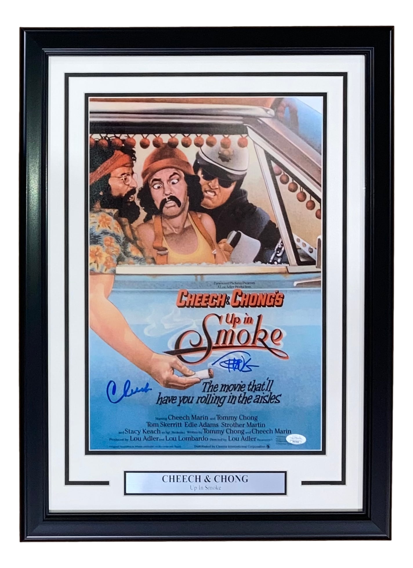 Cheech and Chong Signed Framed 11x17 Up in Smoke Movie Poster Photo JSA ...