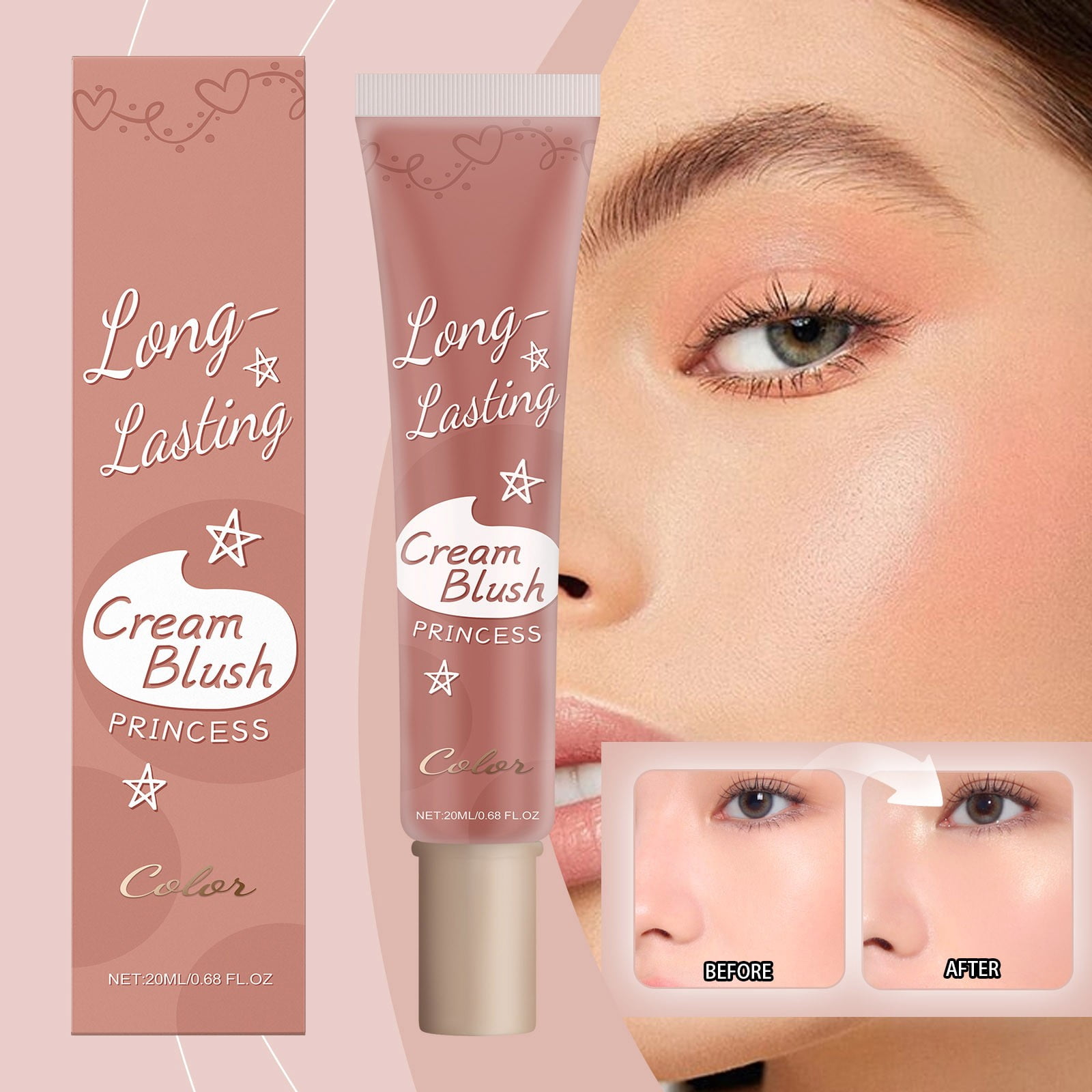 Cheek Heat Gel-Cream Blush Makeup, Lightweight, Breathable Feel, Sheer ...
