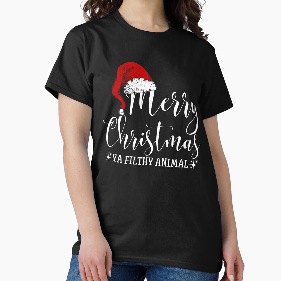 Cheeky Holiday Filthy Animal Saying Retro Winter Humor Graphic Unisex T ...