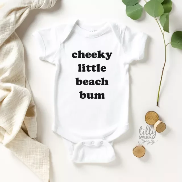 Cheeky Little Beach Bum Baby Bodysuit, Unisex Bodysuit, Beach Bum Baby ...