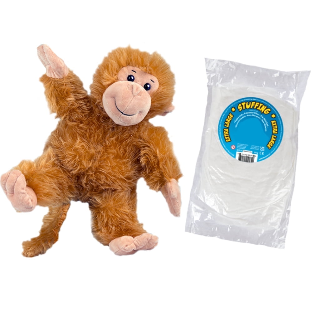 Plush Gear Cheeky Monkey 16" DIY Stuffed Animal Kit – Create Your Own ...