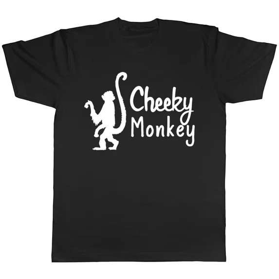 Cheeky Monkey Unisex T-Shirt - Funny Animal Graphic Tee, S-5XL ...