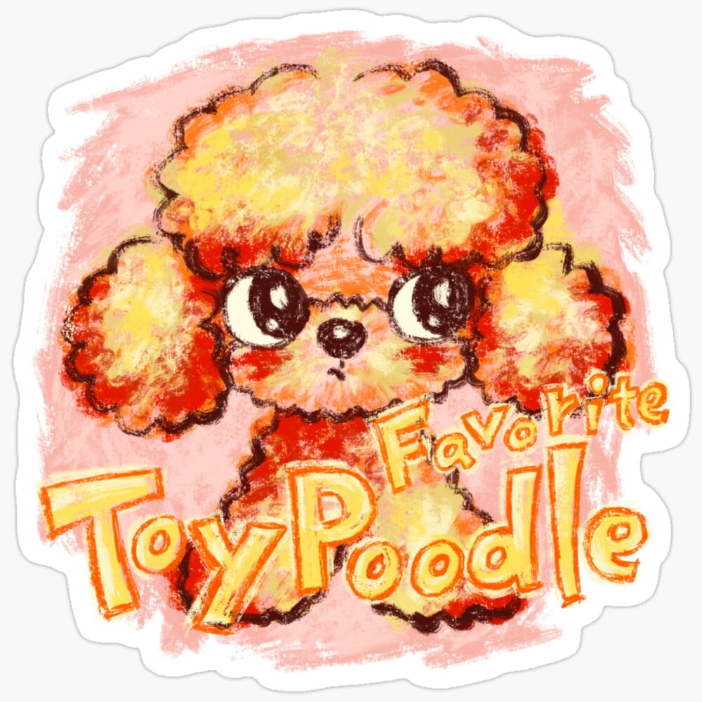Cheeky Poodle Sticker Phone Decal Water Bottle Stickers Car Decals ...