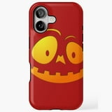 Cheeky Pumpkin Face On Red Background iPhone Case 17 through 11 Pro Max ...