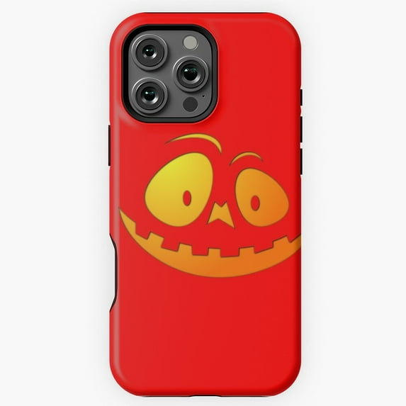 Cheeky Pumpkin Face on Devil Red Phone Case for iPhone 16 15 14 13 12 ...