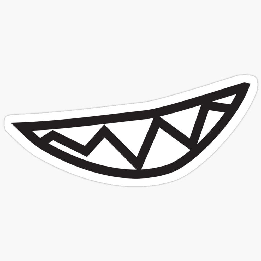 Cheeky Smile - Mouth Full Of Th Sticker Phone Decal Water Bottle ...