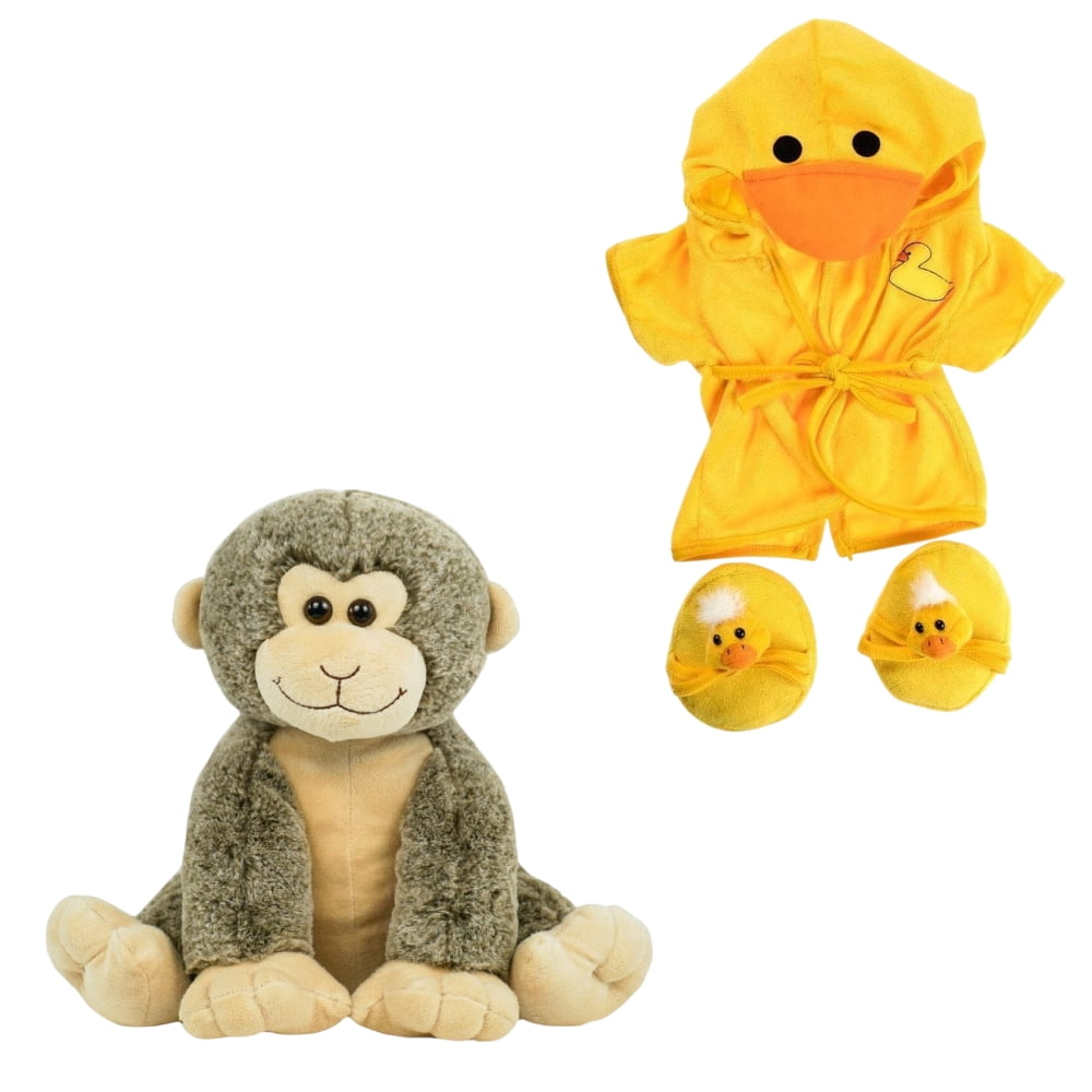 Cheeky the Monkey 16-inch Plush with Duck Robe & Slippers - Soft ...