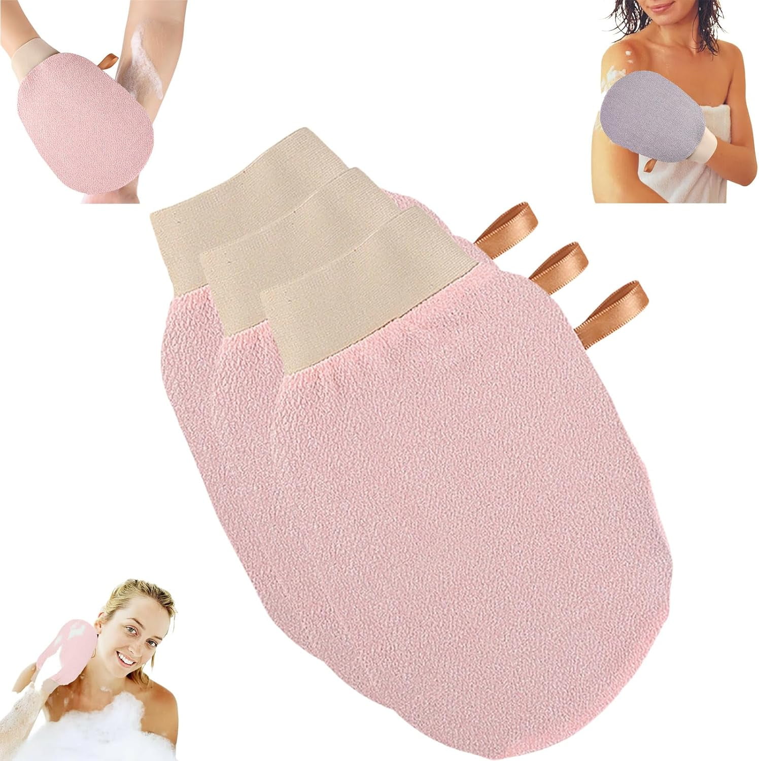 CheekyGlo Exfoliating Glove, Deep Revive Glow Exfoliating Glove, Dual ...
