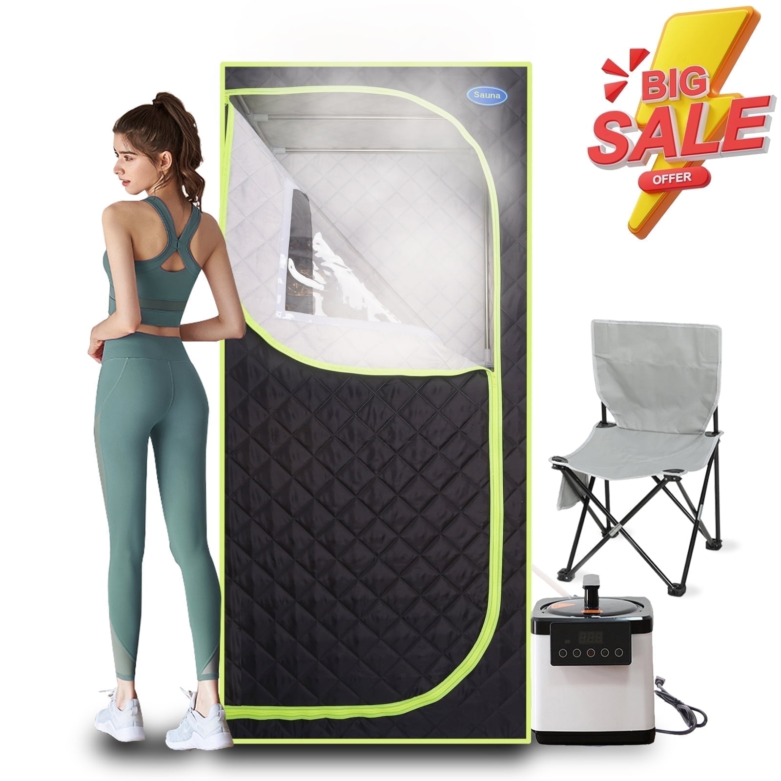 Cheelom Personal Full Body Indoor Steam Sauna Tent, 68in Portable Home ...