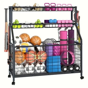 Sttoraboks Garage Sports Organizer, Golf Bag Rack, Ball Storage Stand ...