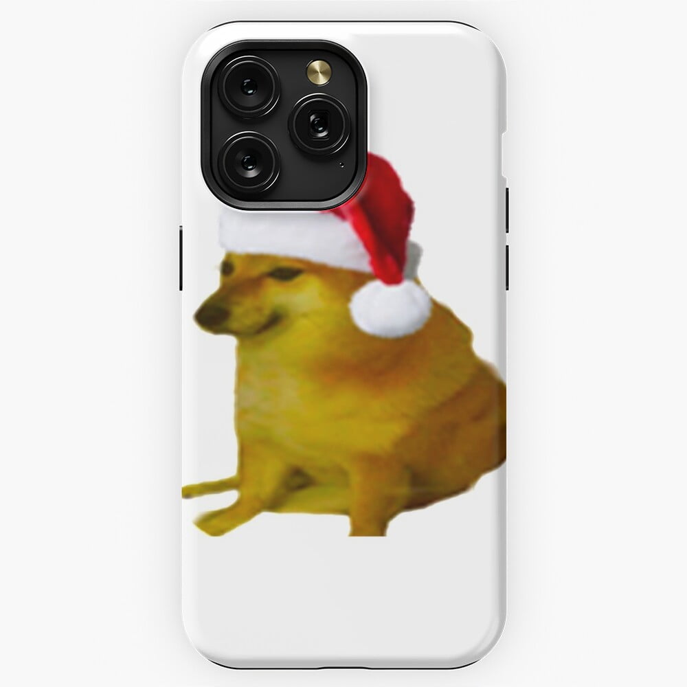Cheems Meme Funny Festive Holiday Dog Art with iPhone 17 to 11 Pro Max ...