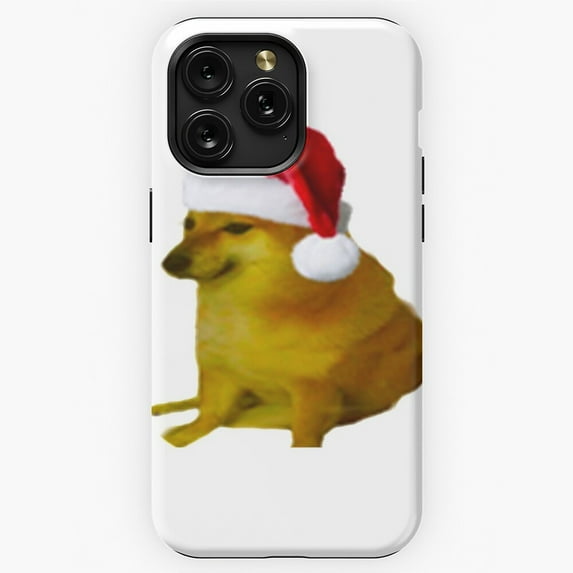 Cheems Meme Funny Festive Holiday Dog Art with iPhone 17 to 11 Pro Max ...