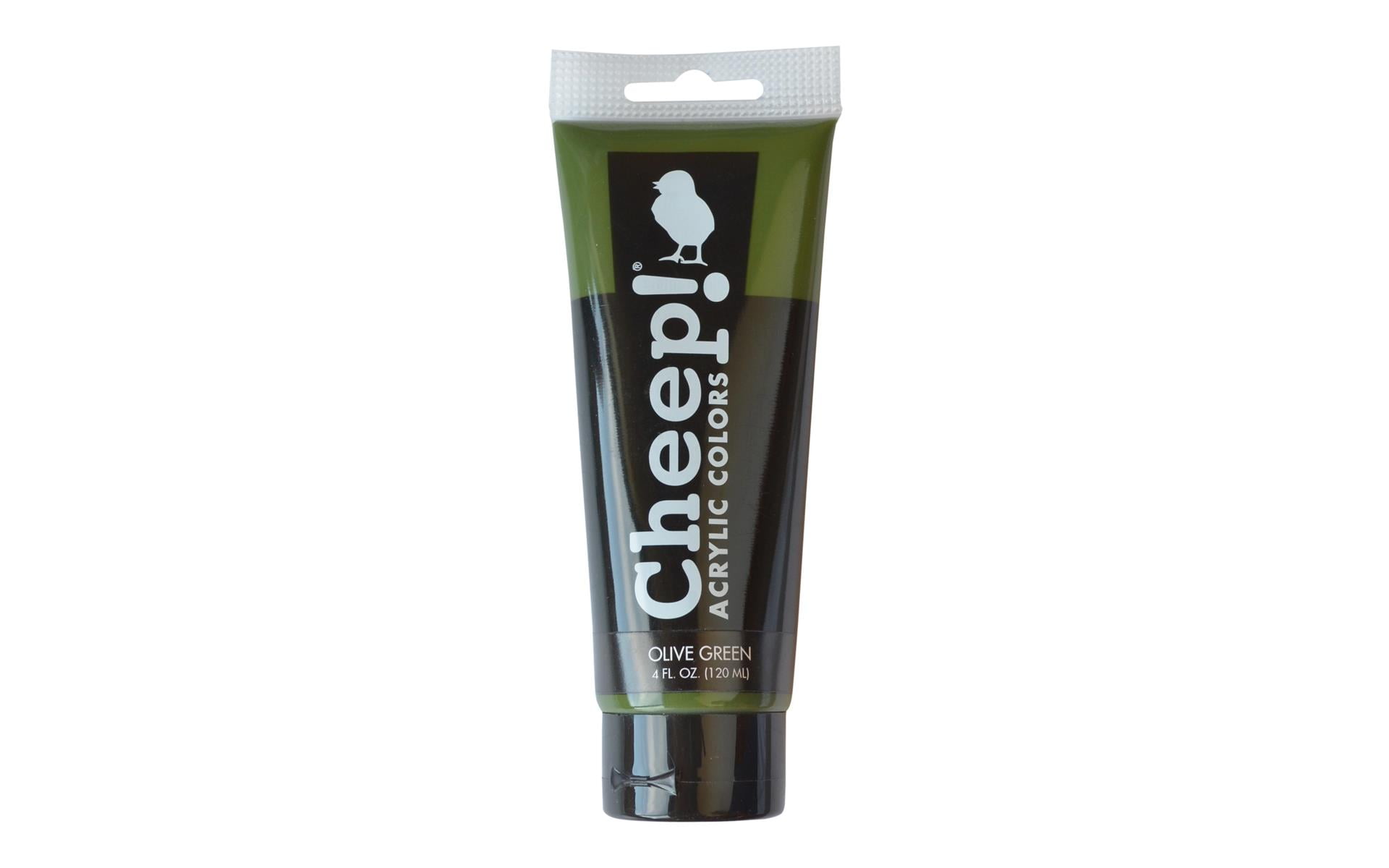 Cheep! Acrylic Paints, 4 oz. Tube - Olive Green, Perfect for Artists ...