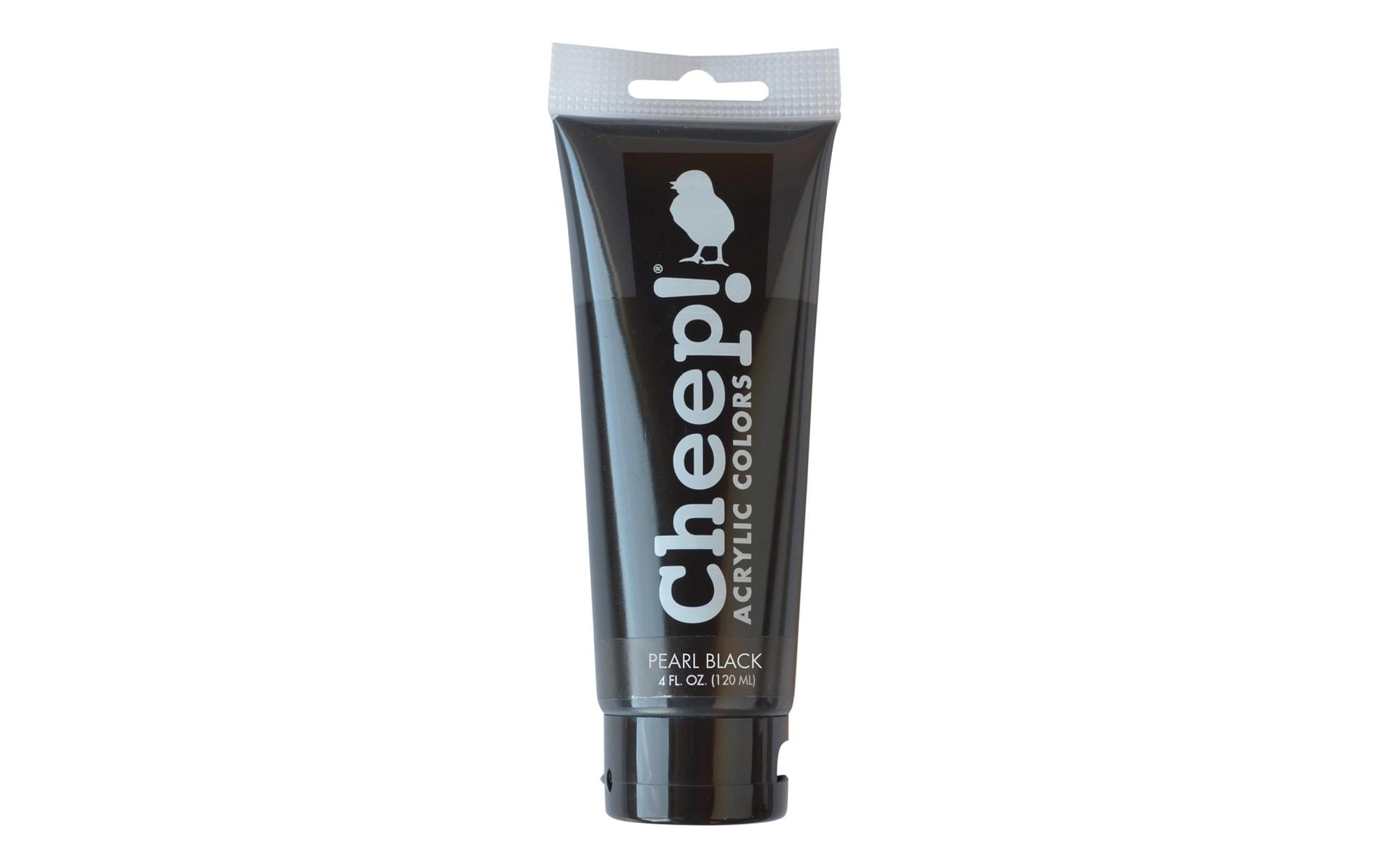 Cheep! Acrylic Paints, 4 oz. Tube - Pearl Black, Perfect for Artists ...