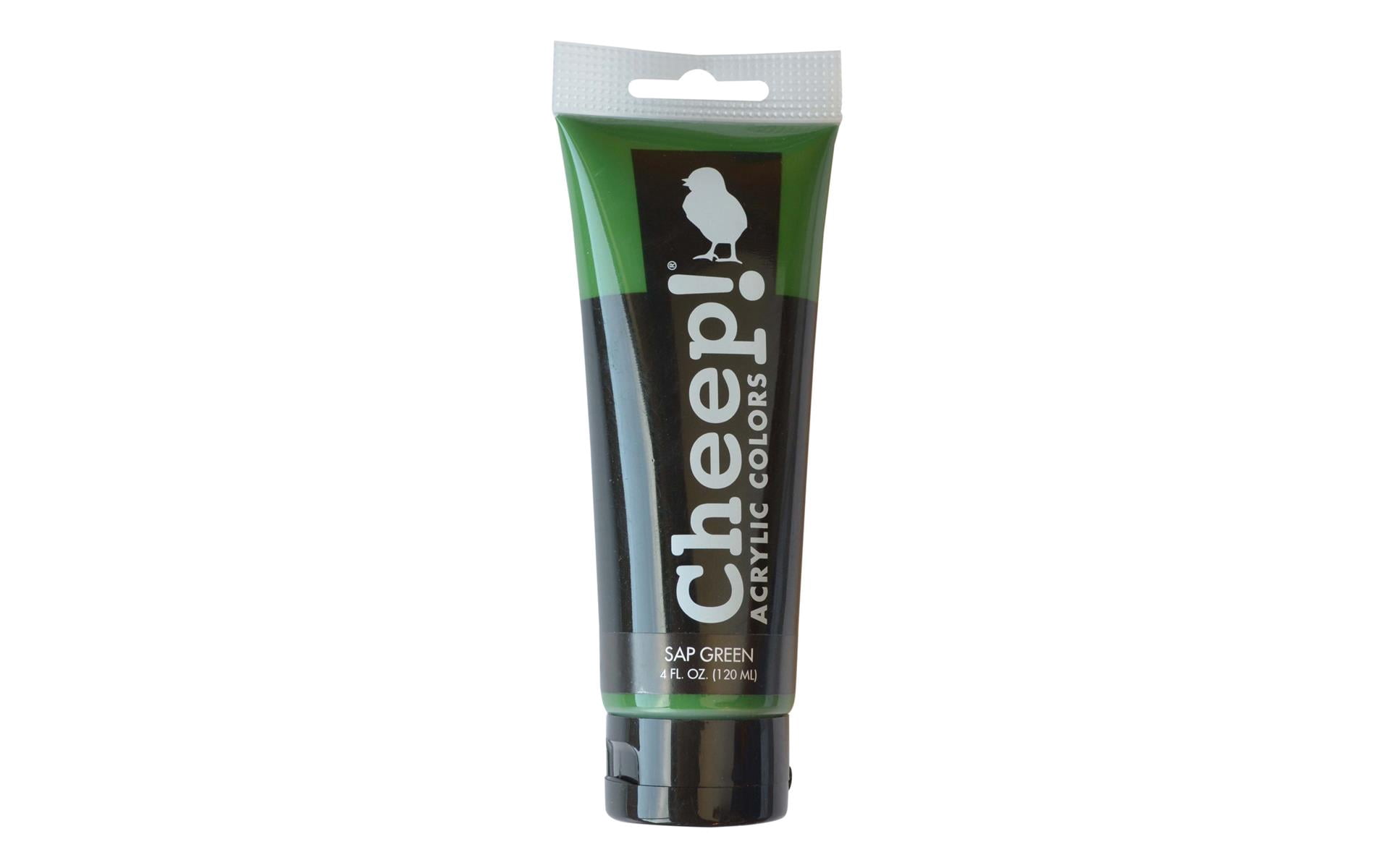 Cheep! Acrylic Paints, 4 oz. Tube - Sap Green, Perfect for Artists ...