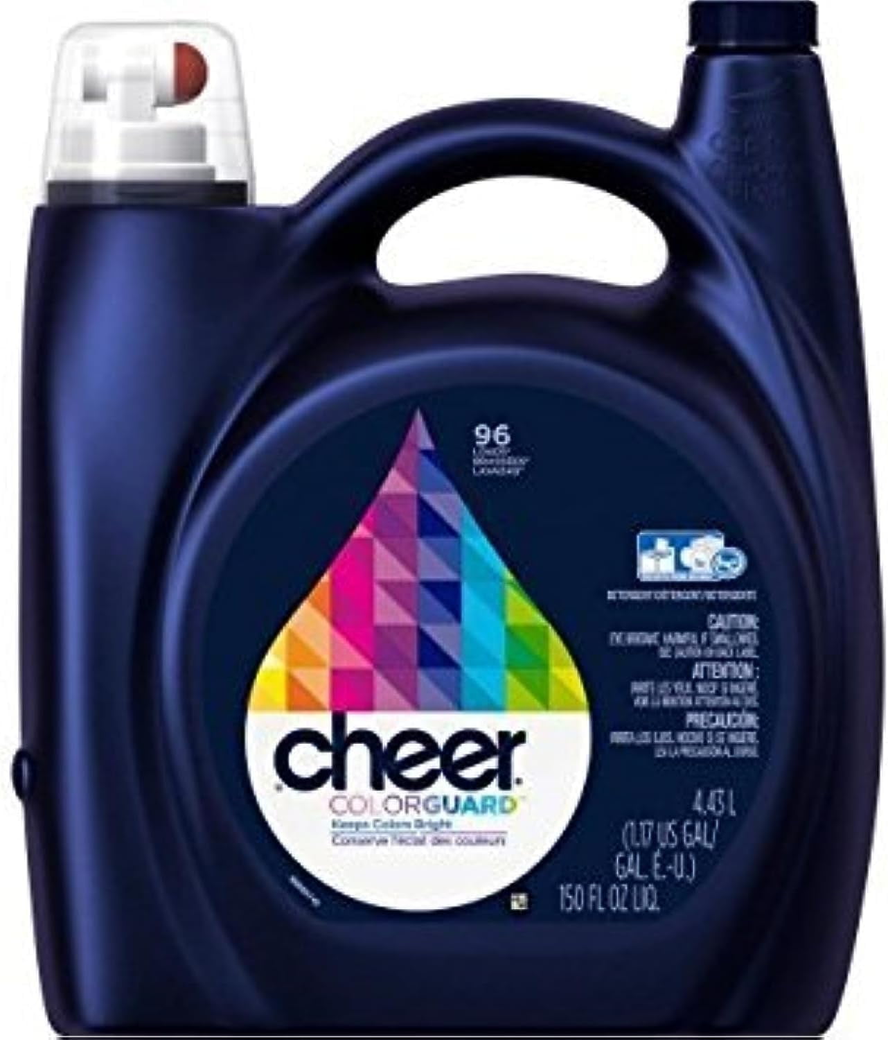 Cheer 740528443582 Liquid Laundry Detergent, 96 Loads 150 oz, 150 Fl Oz ...