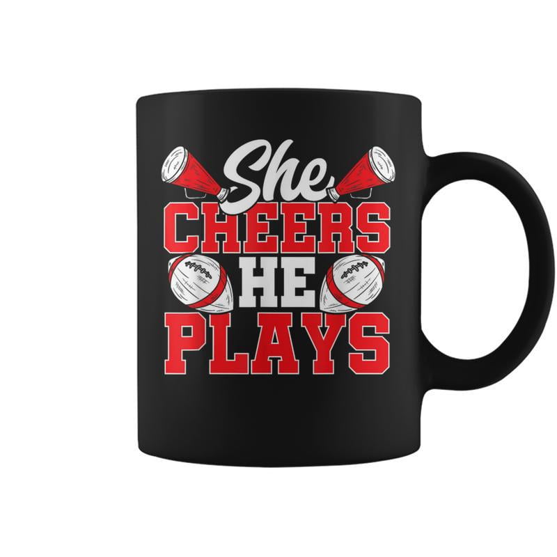 Cheer And Football Mom Cheer Mom Of Both Football Cheer Mom Coffee Mugs ...