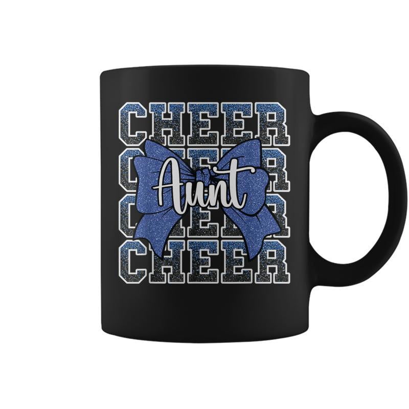 Cheer Aunt Auntie Bow Sport Cheerleader Cheerleading Blue Co - Walmart.com