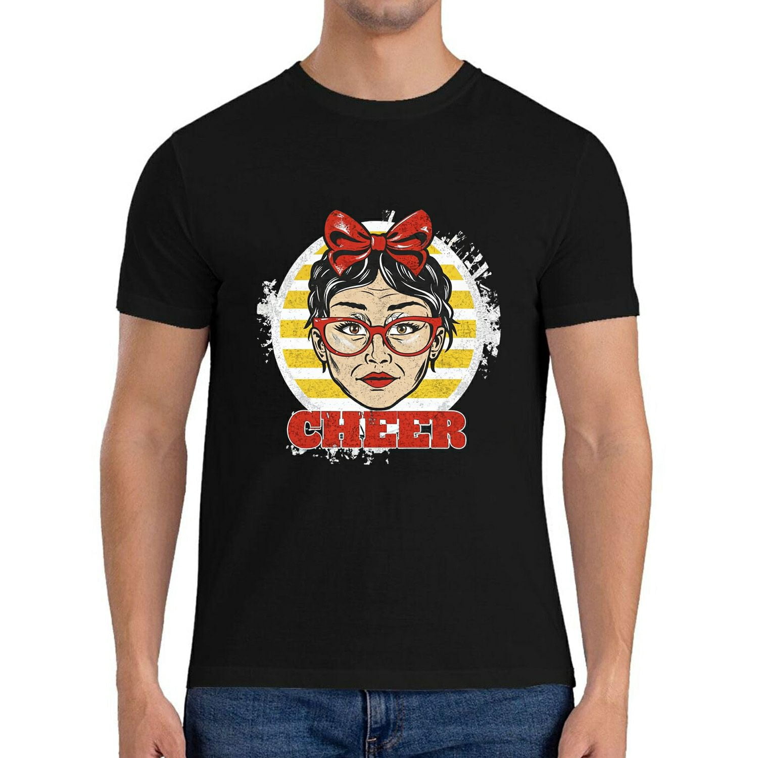 Cheer Auntie Aunt For Cheerleader Auntie Niece Nephew Shirts Black ...