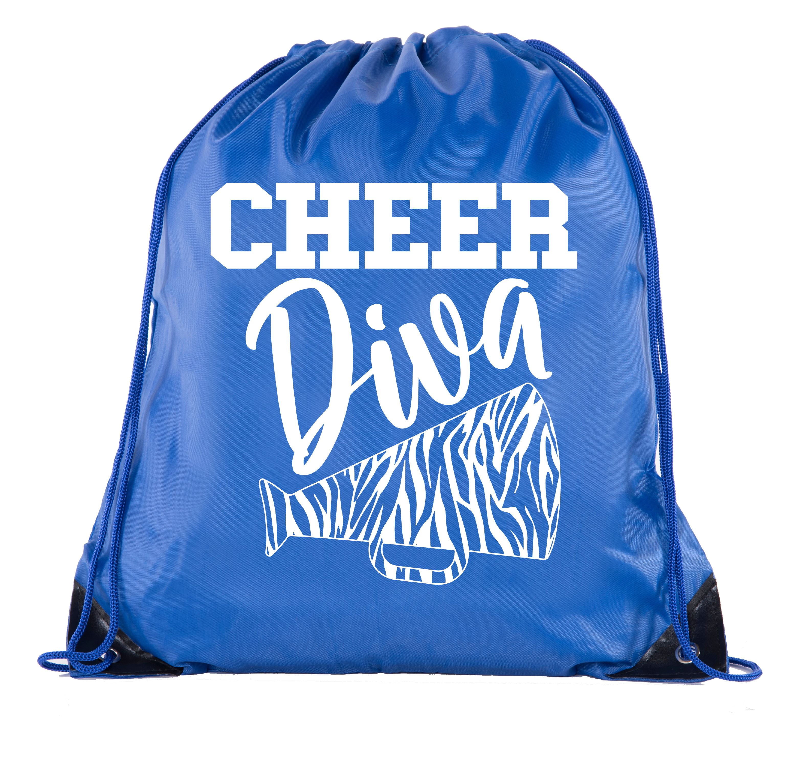 Cheer Bags, Pom Pom and Cheerleader drawstring Backpacks, Cheerleader ...