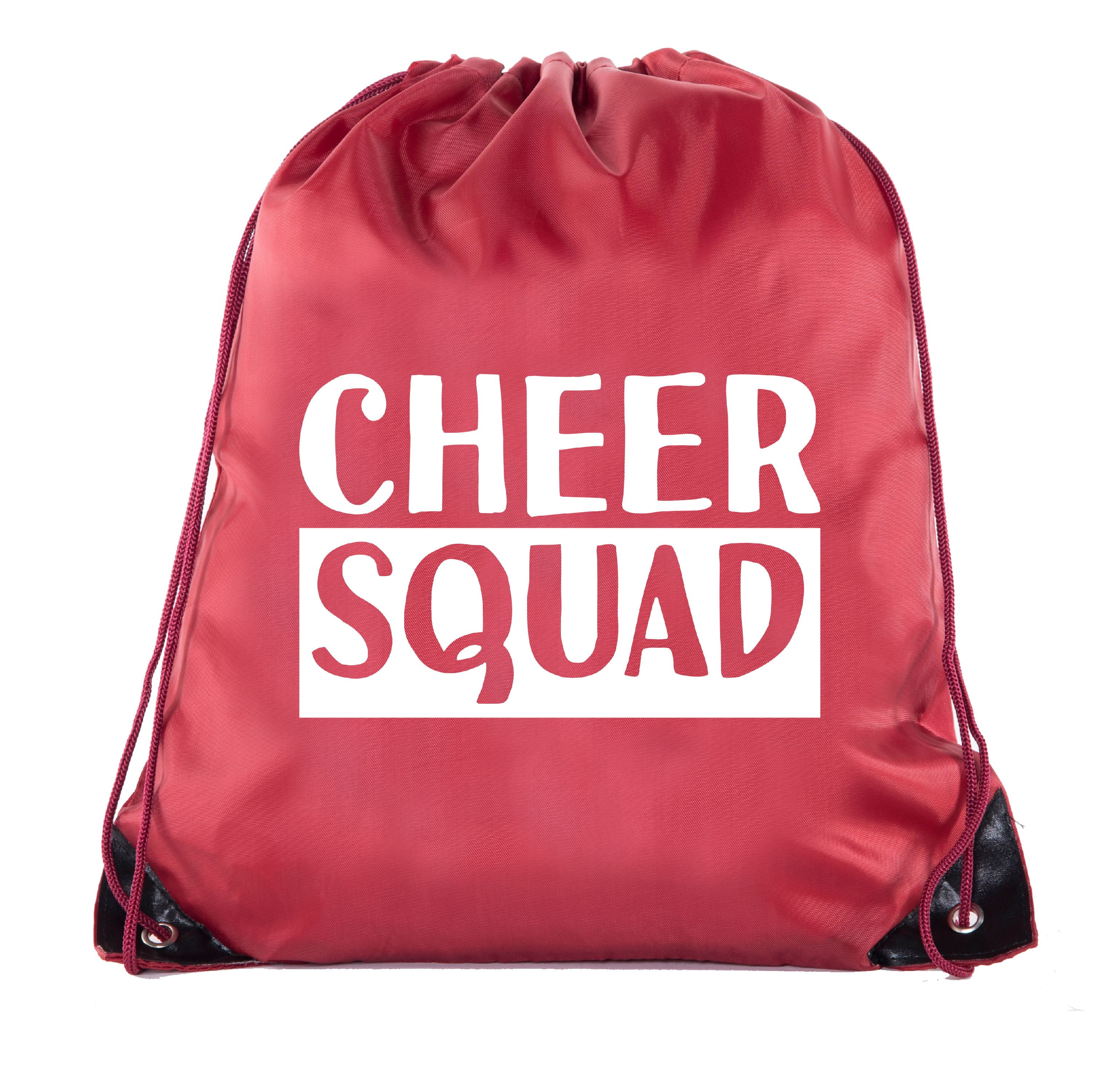 Cheer Bags, Pom Pom and Cheerleader drawstring Backpacks, Cheerleader ...