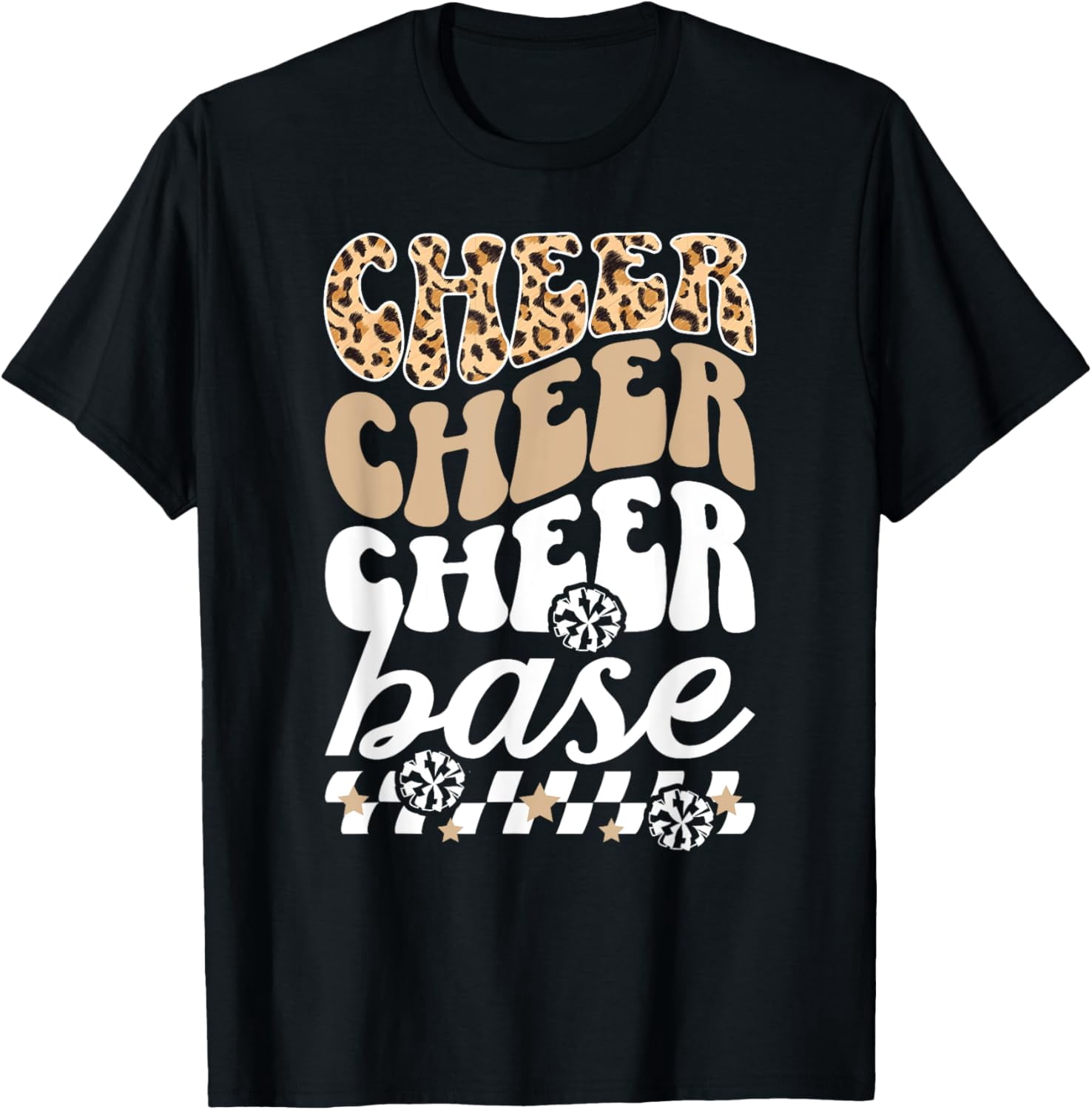 Cheer Base Groovy Cheerleader Base Cheerleading Base T-Shirt - Walmart.com