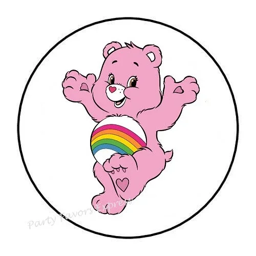 Cheer Bear Stickers Party Favors Phone Decal Water Bottle Stickers Car ...