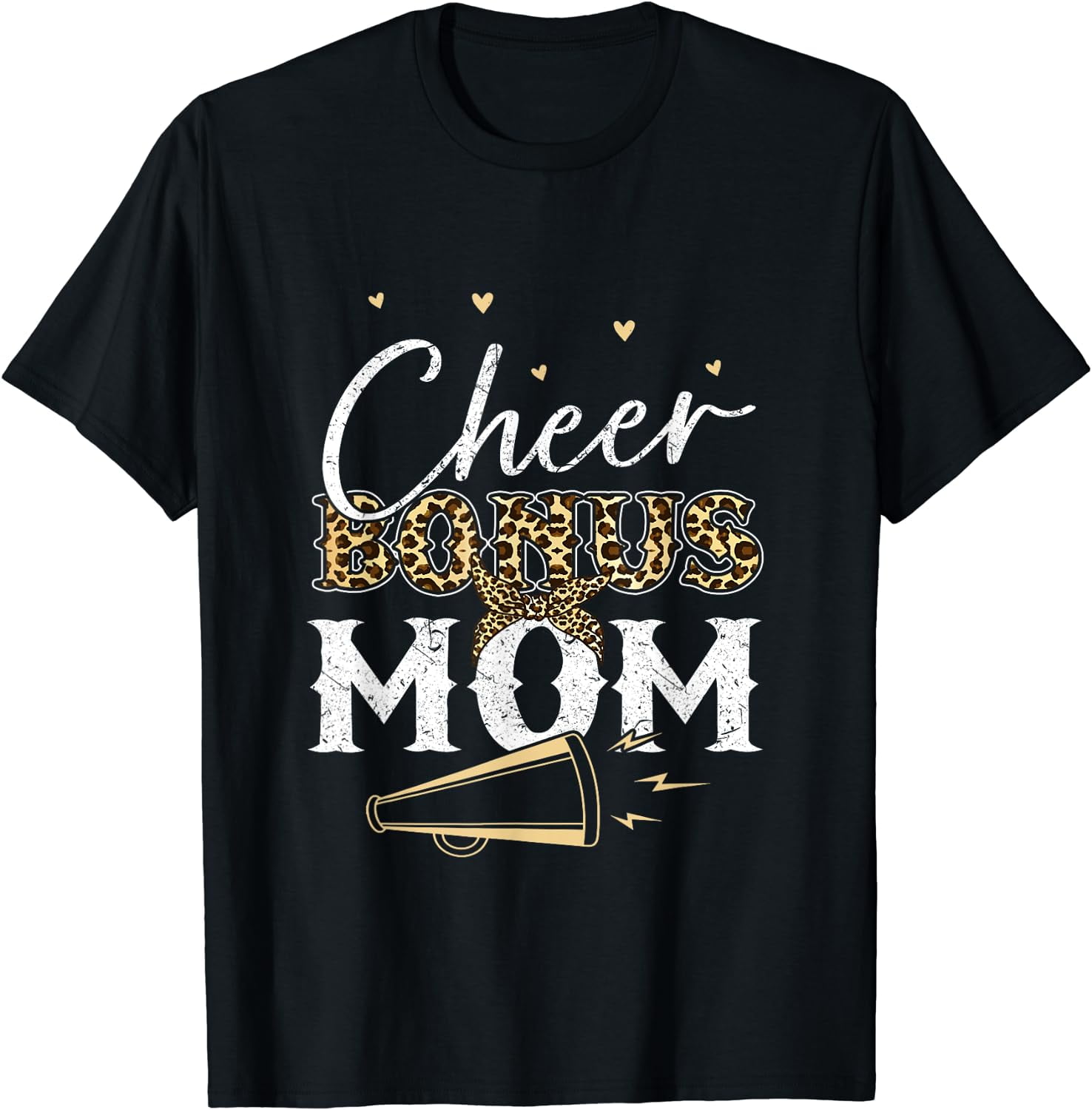 Cheer Bonus Mom Shirt Leopard Cheerleading Stepmom Cheer T-Shirt ...