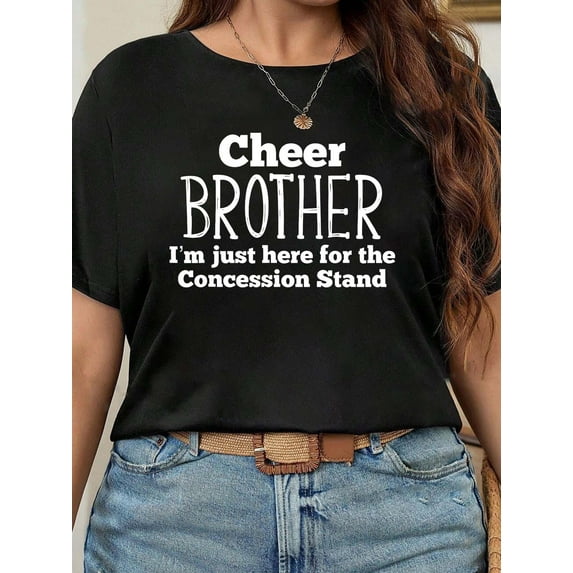 Cheer Brother Im Just Here for the Concession Stand Funny Graphic T ...