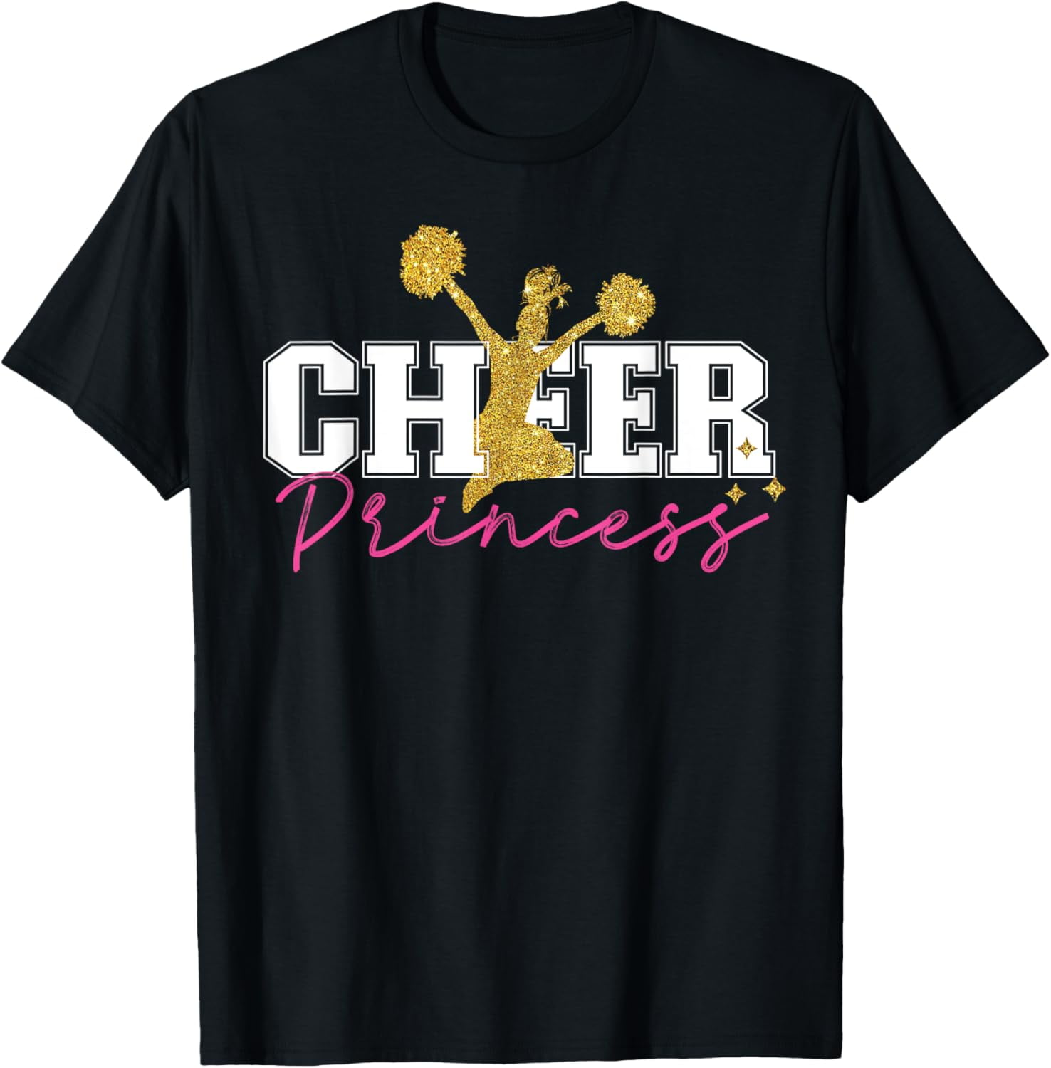 Cheer Cheerleading Cheer Princess T-Shirt - Walmart.com