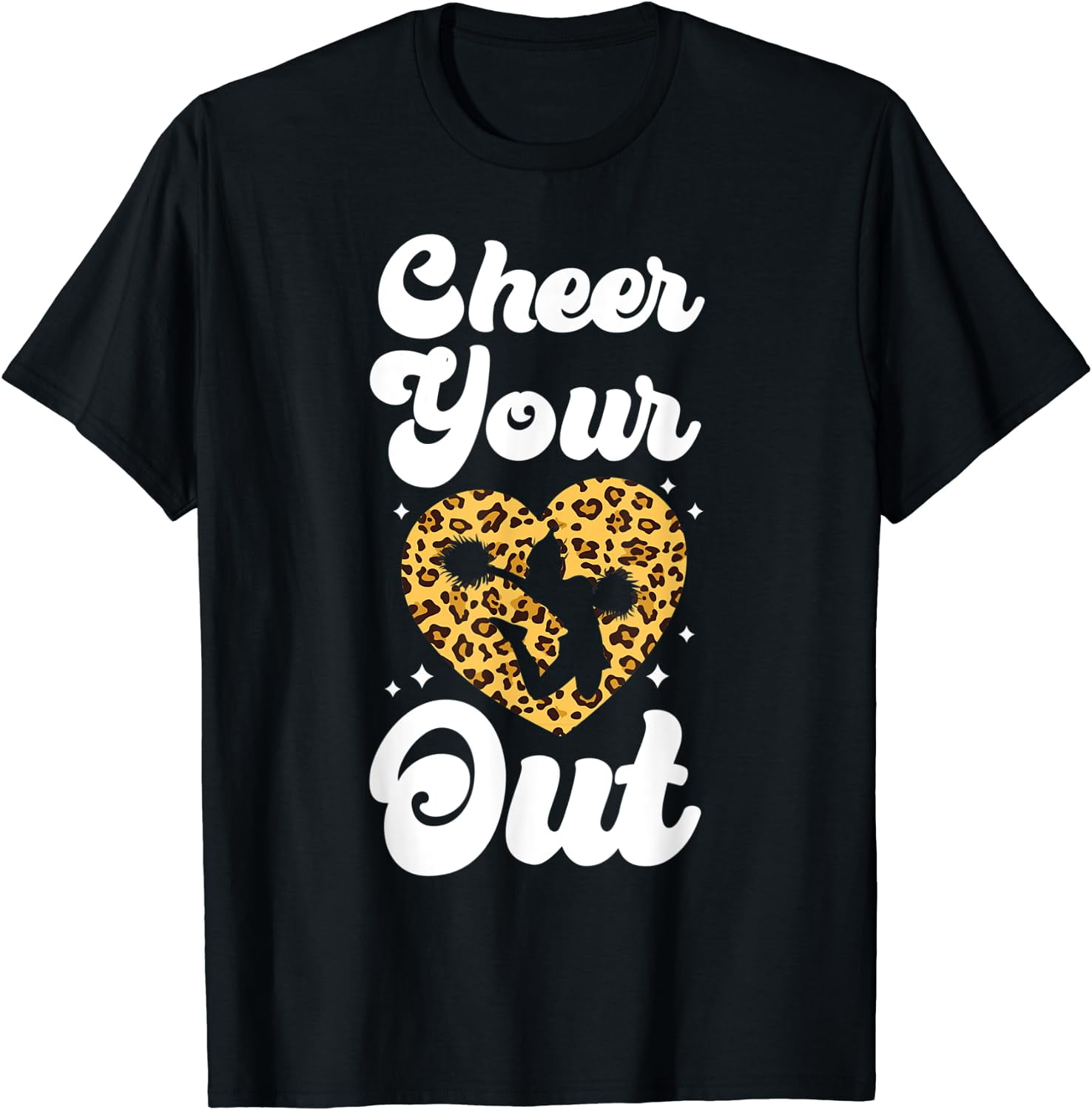 Cheer Cheerleading Heart Cheer Your Heart Out T-Shirt - Walmart.com