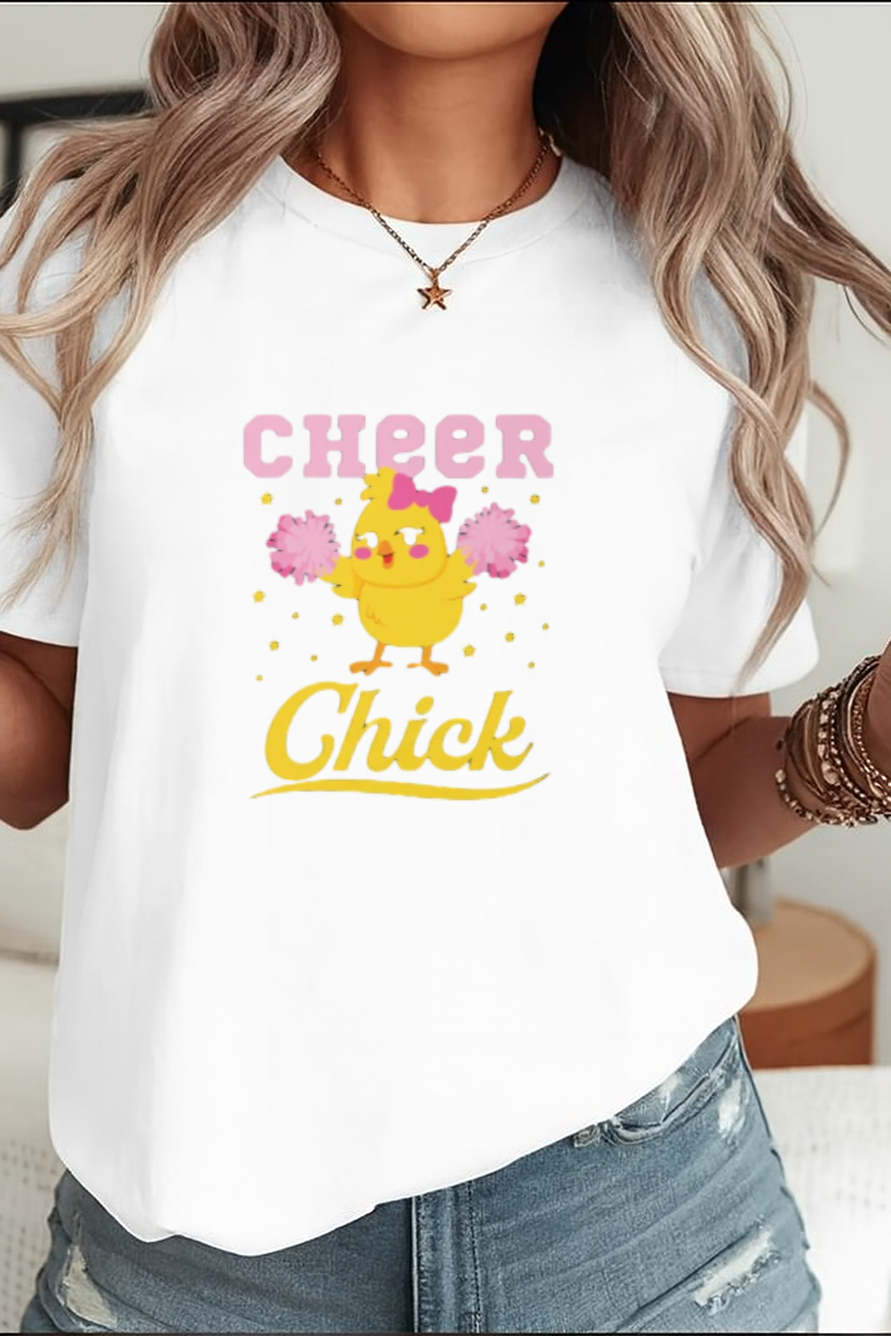 Cheer Chick Cute Cheerleader Positive Team Spirit Vibe Unisex T-Shirt ...