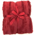 Cheer Collection Faux Fur to Microplush Reversible Throw Blanket ...