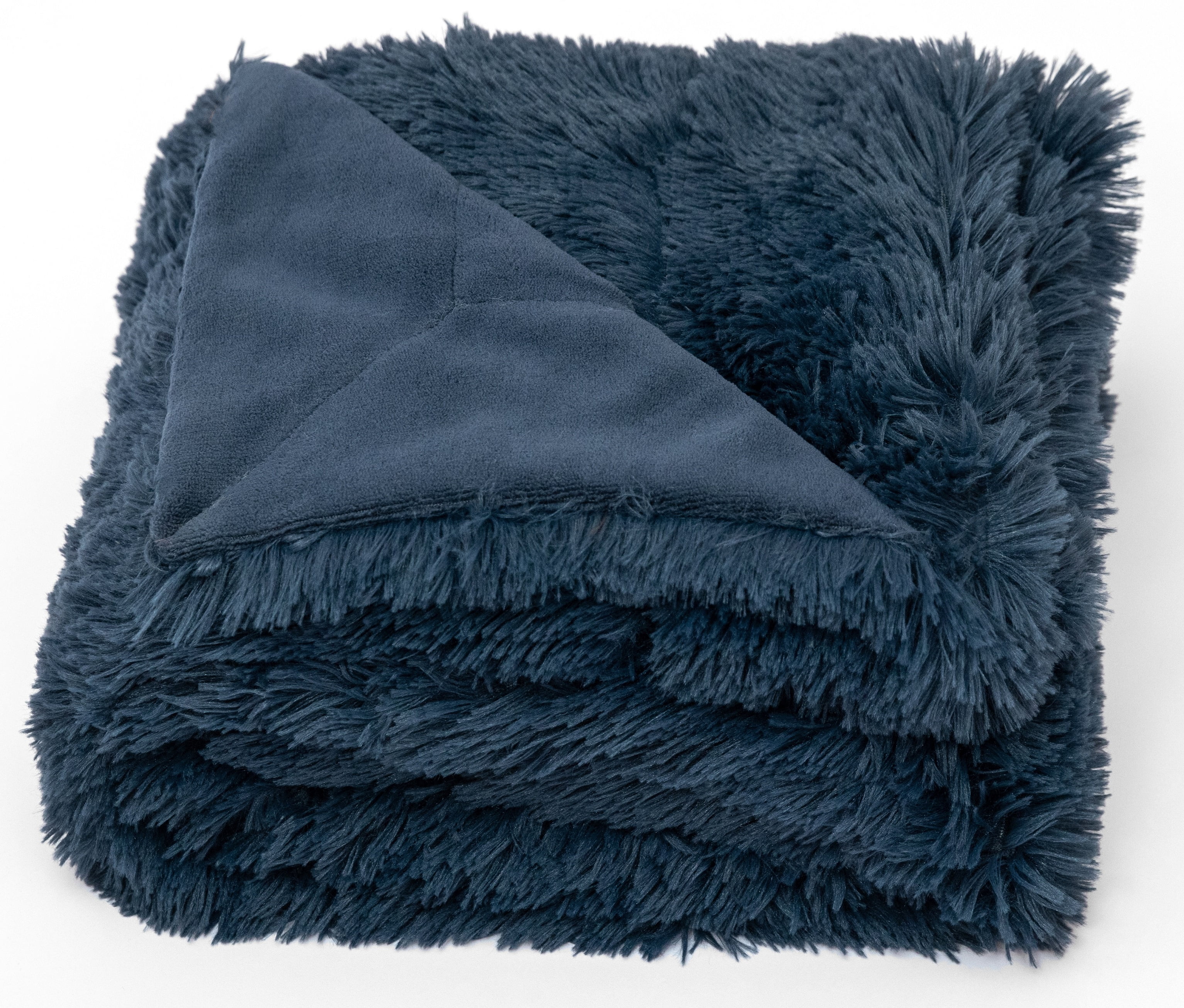 Cheer Collection Soft and Furry Long Shaggy Hair Throw Blanket ...