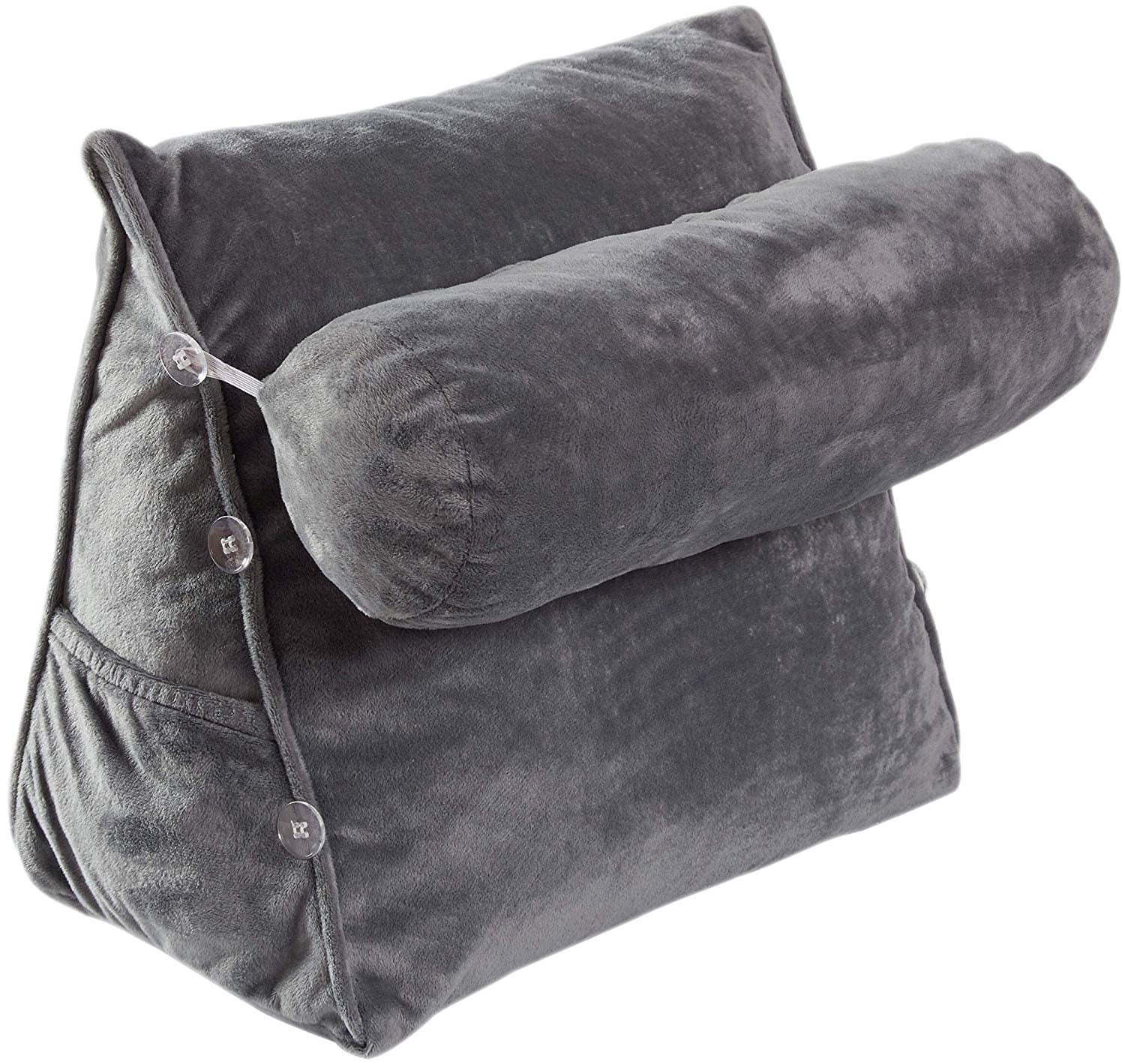 Cheer Collection Foam Filling Backrest Wedge Pillow with Adjustable ...