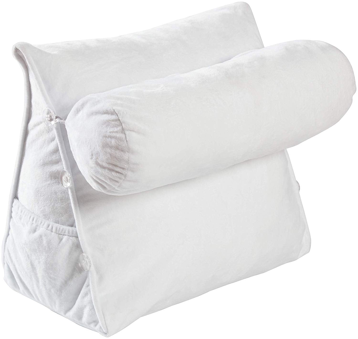 Cheer Collection Wedge Shaped Back Support Pillow and Bed Rest Cushion ...